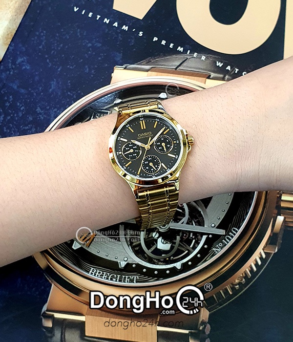 Casio Cặp (MTP-V300G-1AUDF - LTP-V300G-1AUDF) Quartz (Pin) Dây Kim Loại - Chính Hãng